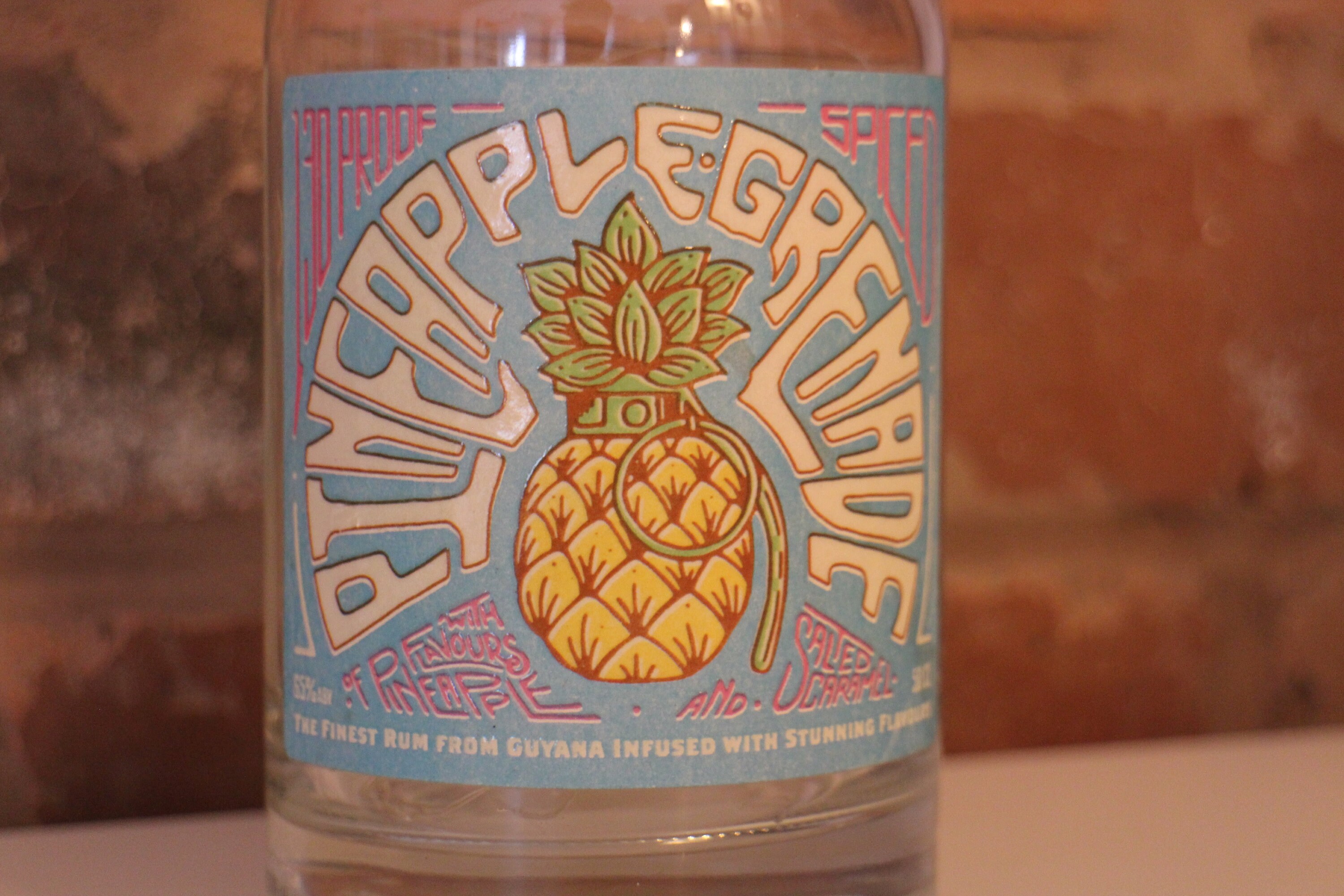 Pineapple Grenade Rum Bottle Lamp 20 LED Lights Upcycled | Etsy