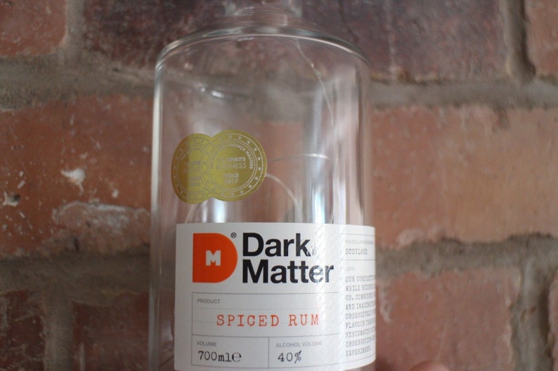 Dark Matter Rum Liquor Bottle Lamp 20 LED Lights Upcycled - Etsy