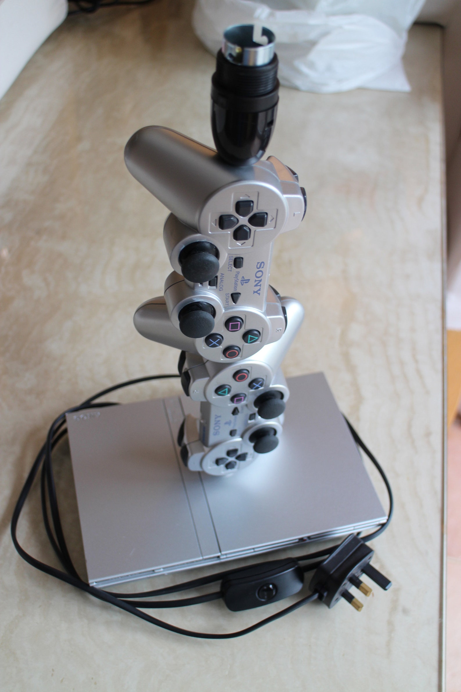 Playstation Two Slim Silver PS2 Retro Gaming Desk Lamp - Etsy