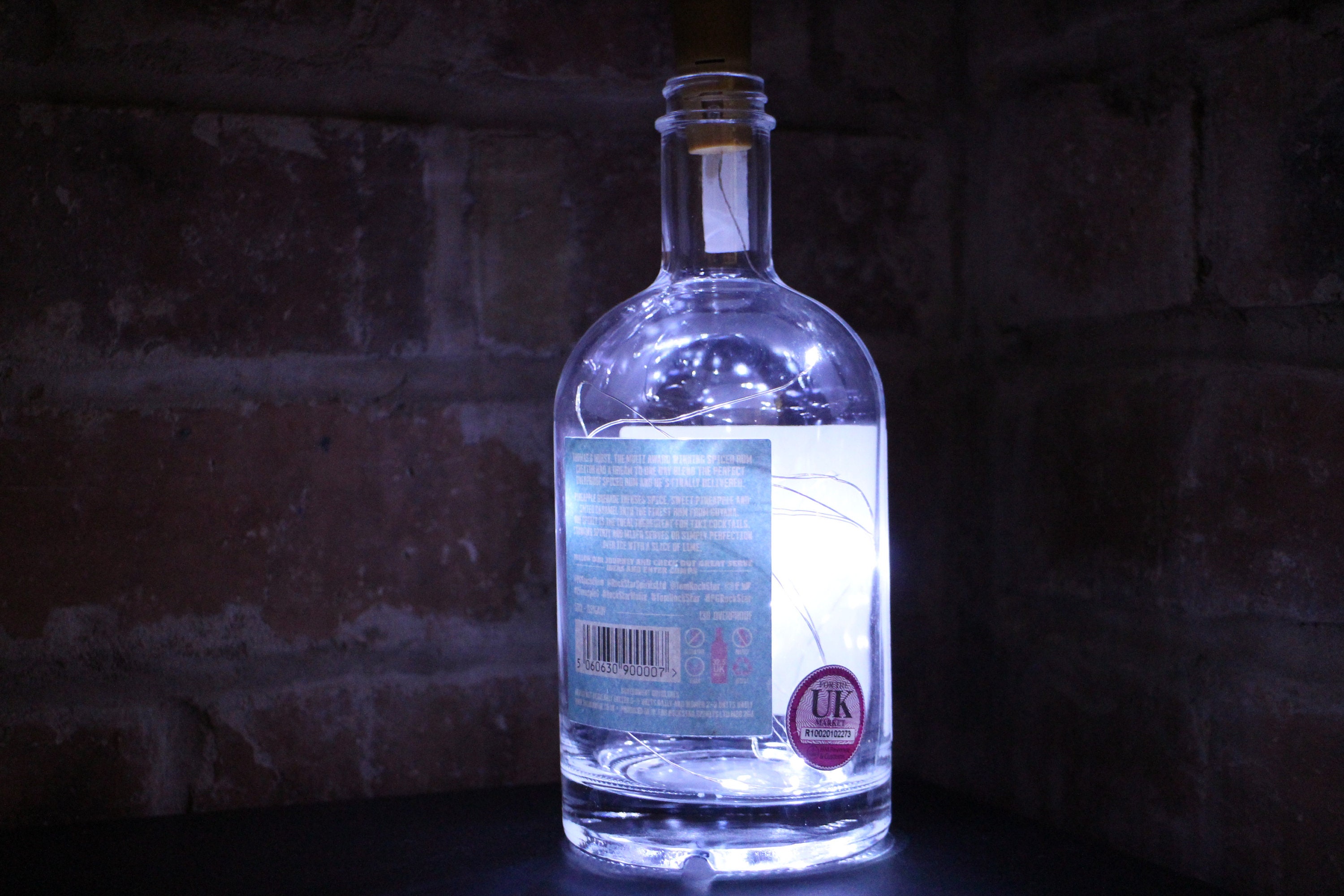 Pineapple Grenade Rum Bottle Lamp 20 LED Lights Upcycled | Etsy