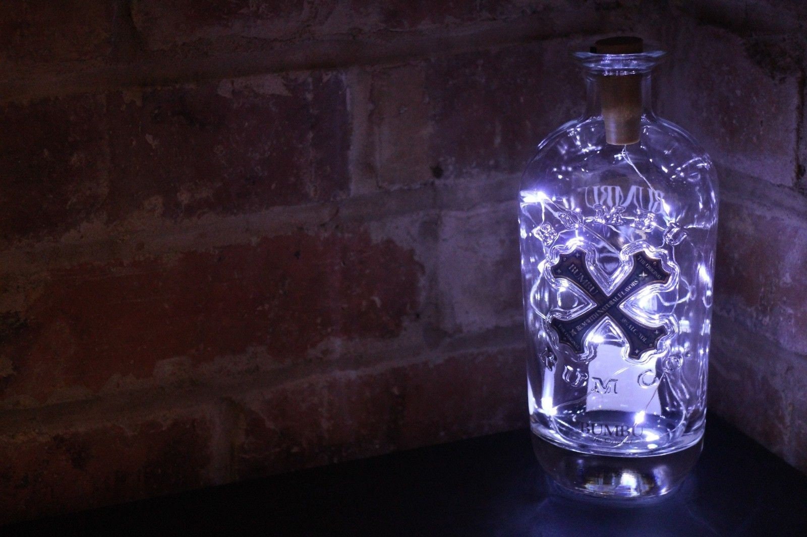Bumbu Banana Rum Liquor Bottle Lamp- 20 LED Lights - Upcycled - Etsy