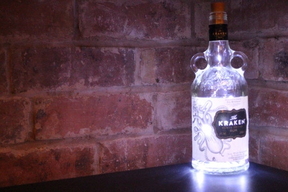 Kraken Spiced Rum Liquor Bottle Lamp 20 LED Lights - Etsy