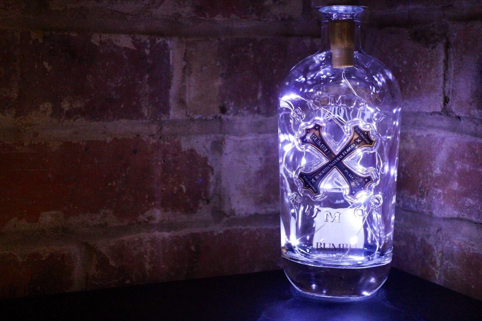 Bumbu Banana Rum Liquor Bottle Lamp 20 LED Lights Upcycled - Etsy