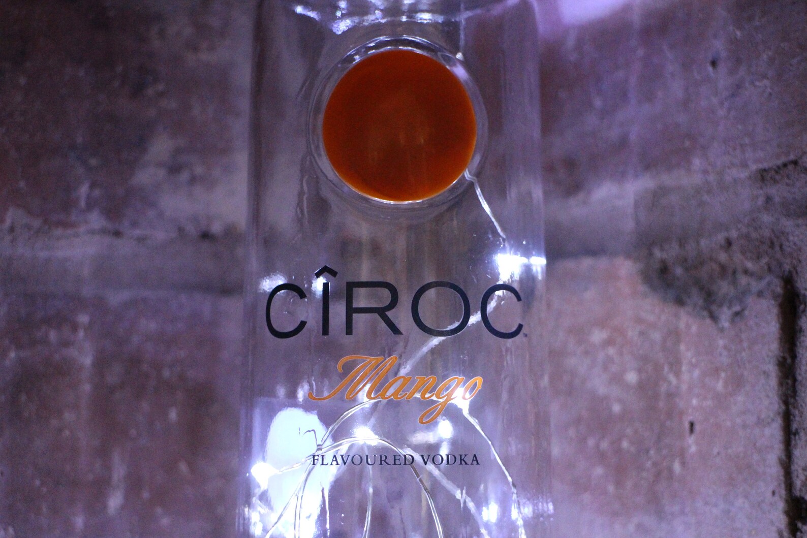Ciroc Mango Vodka Bottle Lamp 20 LED Lights Upcycled Man | Etsy