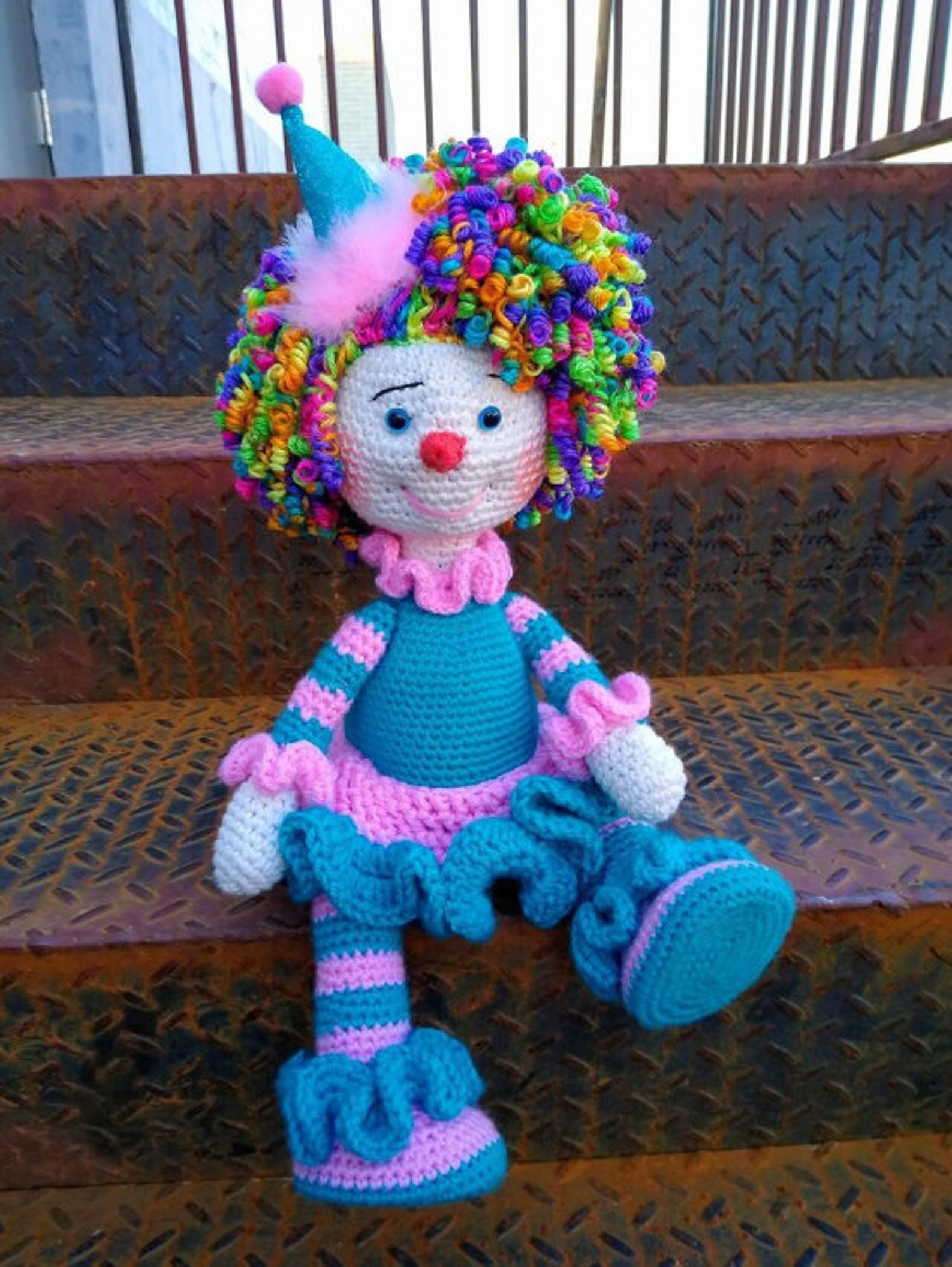 Ruffles the Clown Doll Pattern - Etsy