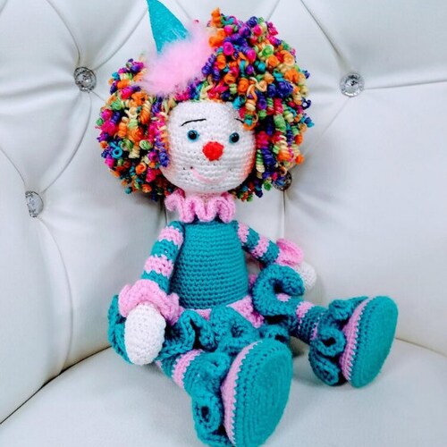 Ruffles the Clown Doll Pattern - Etsy