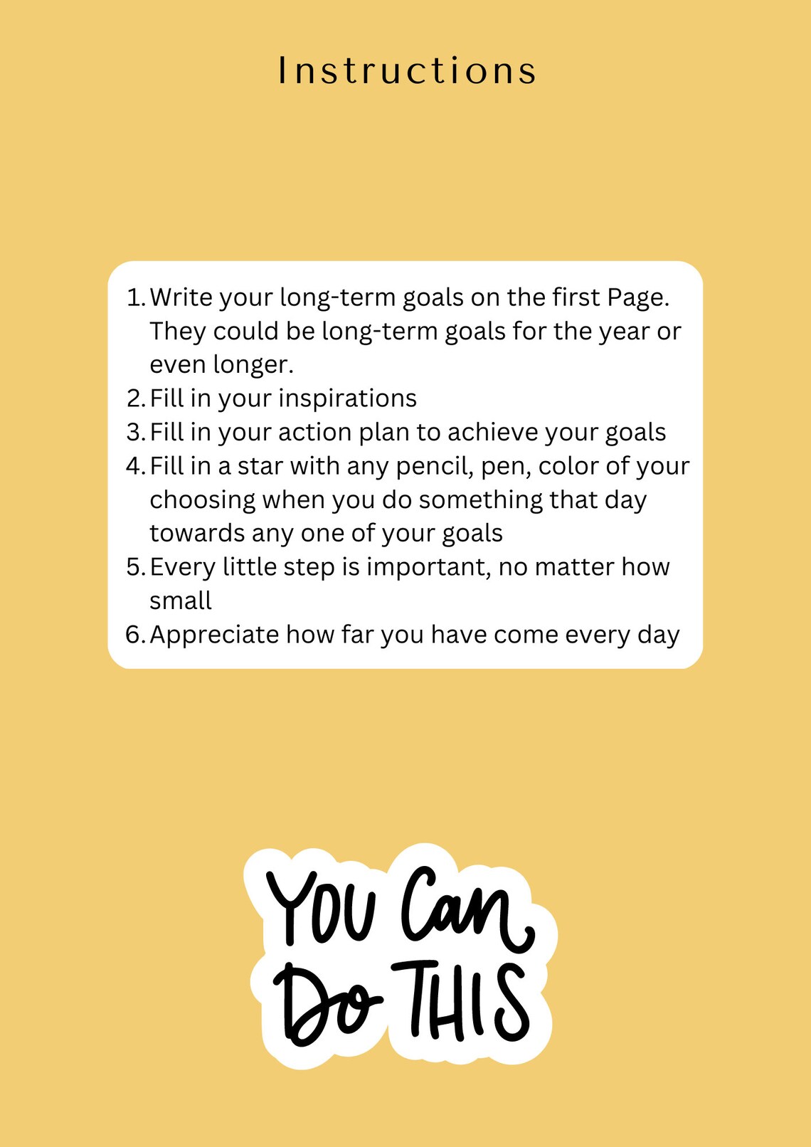 BUNDLE: Printable Goals Tracker Journal, Digital Goals Tracker, Goals ...
