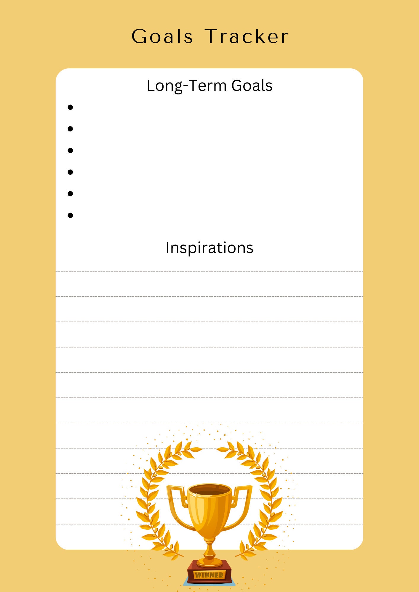 BUNDLE: Printable Goals Tracker Journal, Digital Goals Tracker, Goals ...