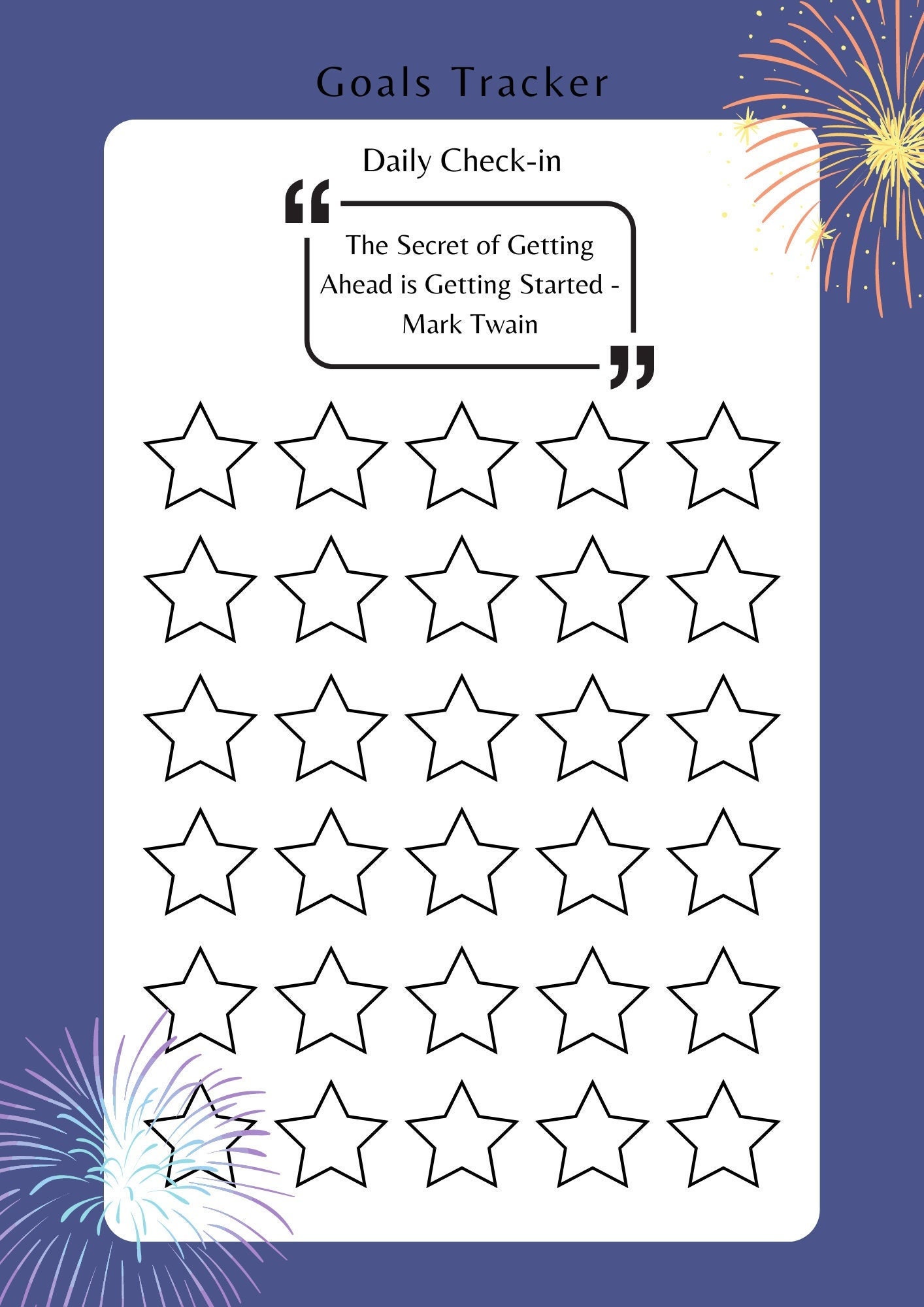 BUNDLE: Printable Goals Tracker Journal, Digital Goals Tracker, Goals ...