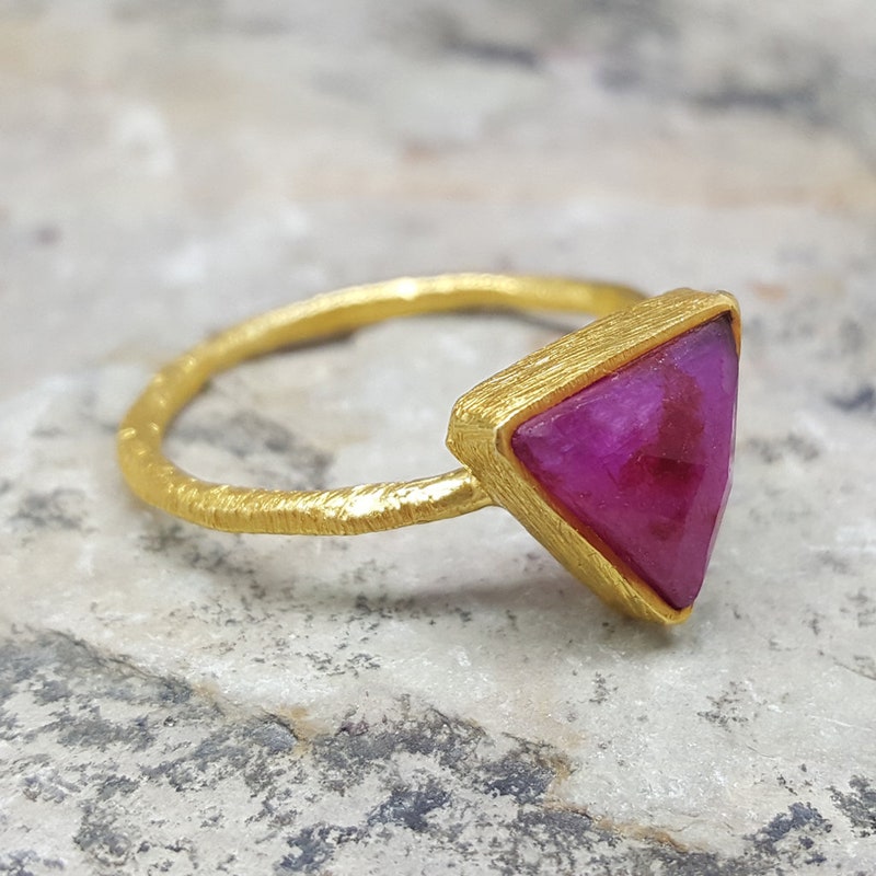 Pink Moonstone Ring Usa - Etsy UK