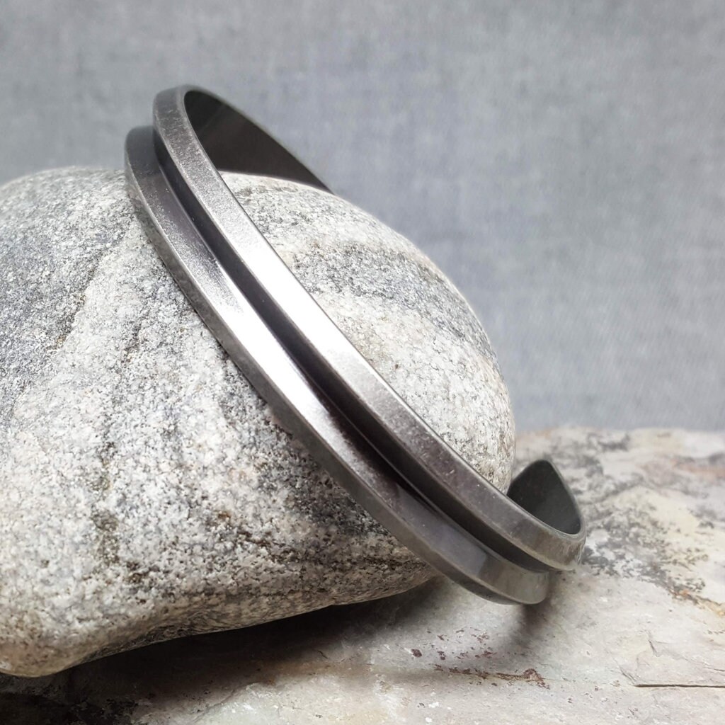 Mens Bracelet. Gift for Him. Mens Bangle. Man Silver Bracelet. | Etsy