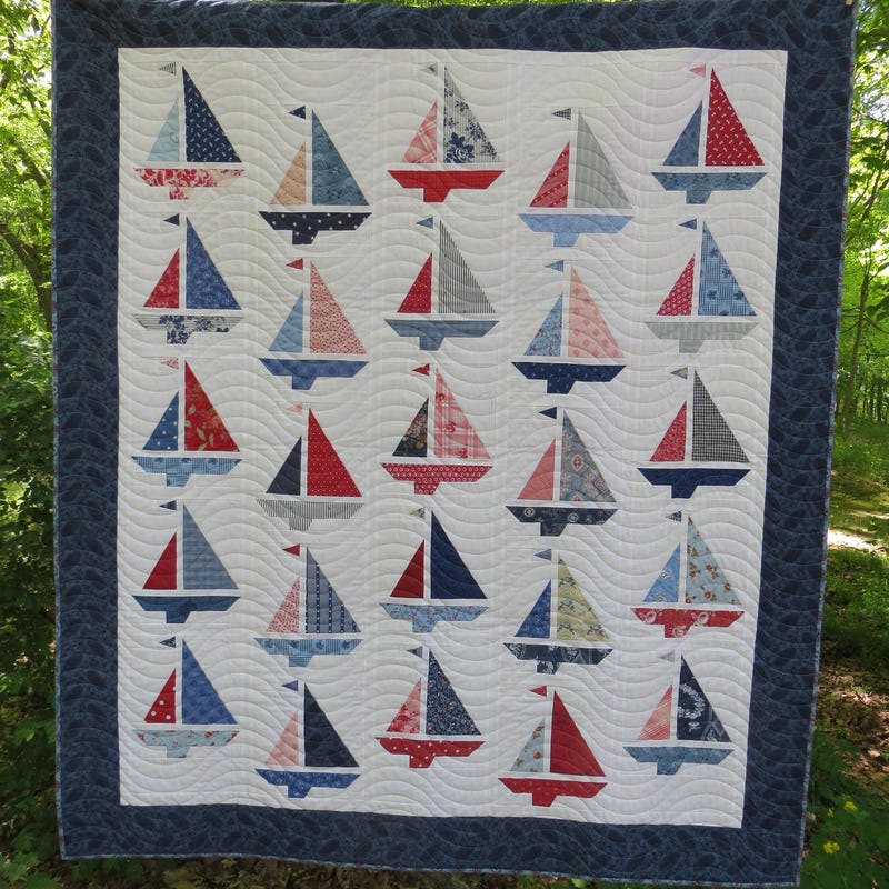 Nautical Baby Quilt - Etsy
