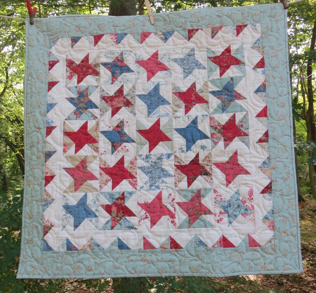 Friendship Star in Soft Colors - Table Topper or Display Quilt - Etsy
