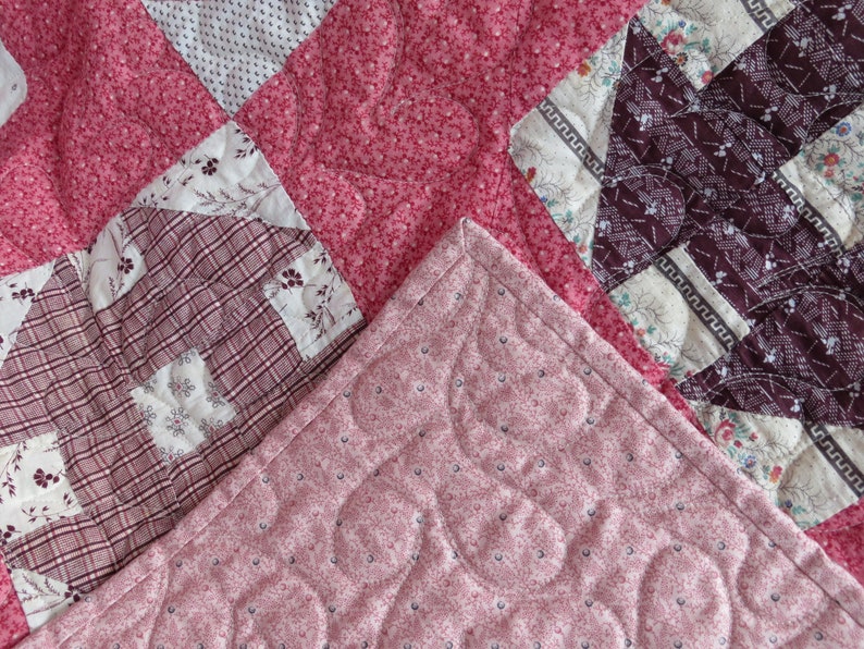 Antique Churn Dash Quilt Top Completed and Quilted - Etsy