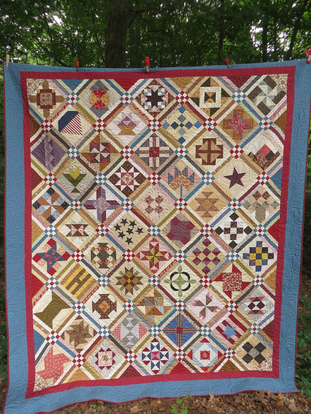 Civil War Sampler Reproduction Historical Quilt - Etsy