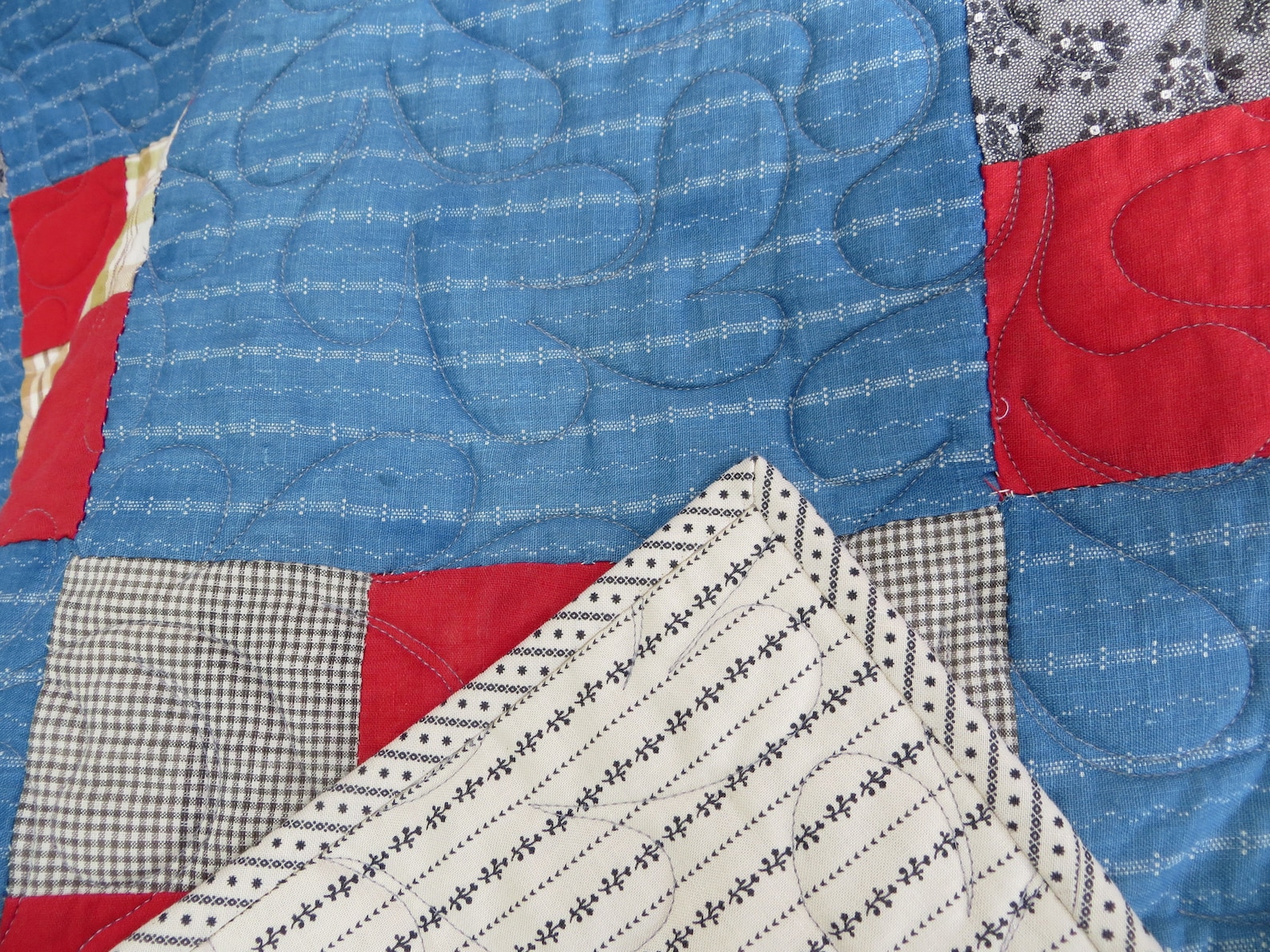 Antique Nine-patch Quilt Top Quilted and Completed - Etsy