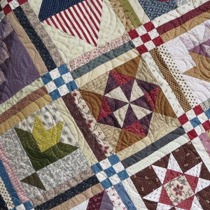 Civil War Sampler Reproduction Historical Quilt - Etsy