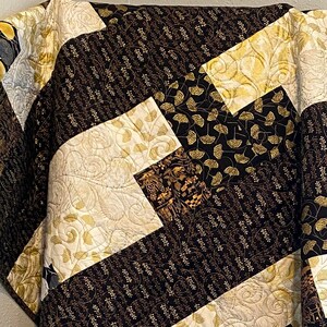 Pure Gold Throw Quilt - Etsy