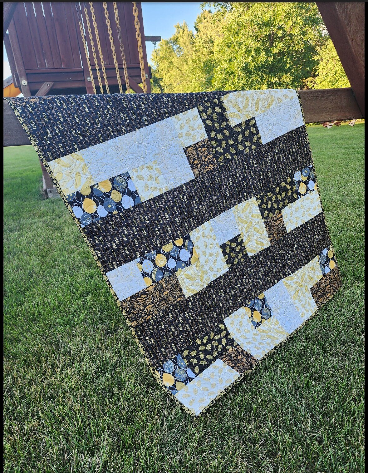 Pure Gold Throw Quilt - Etsy