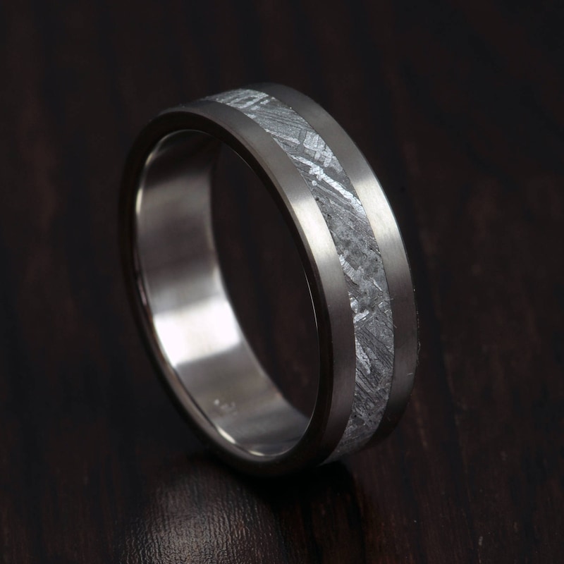 Meteorite Ring - Etsy