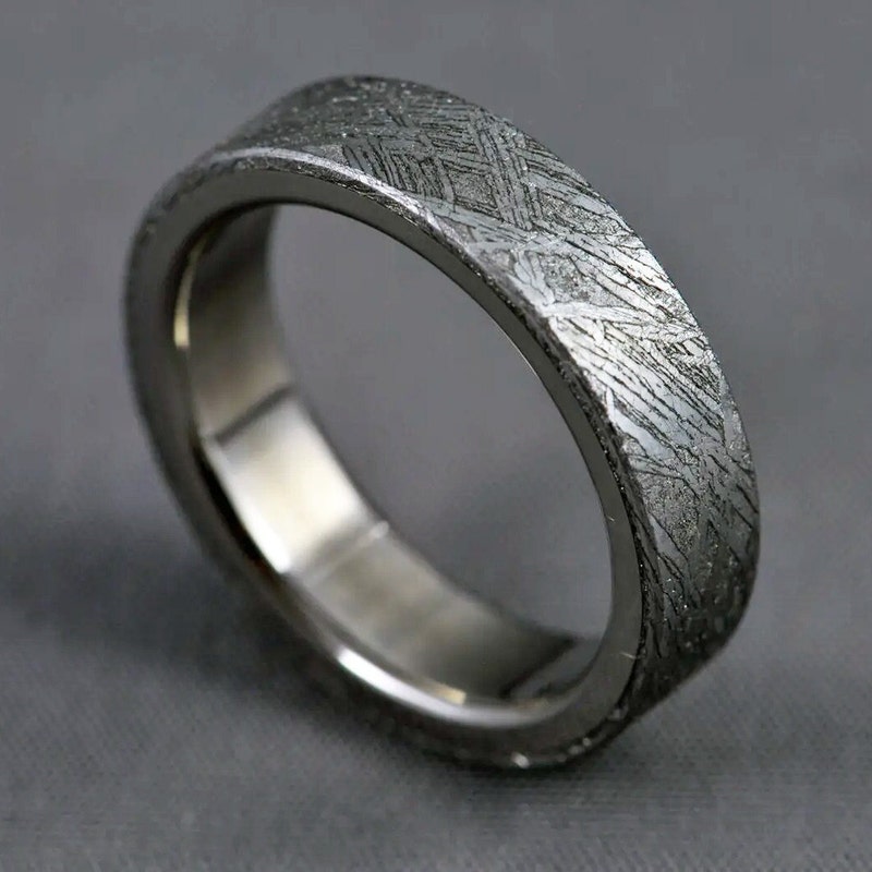 Meteorite Ring - Etsy