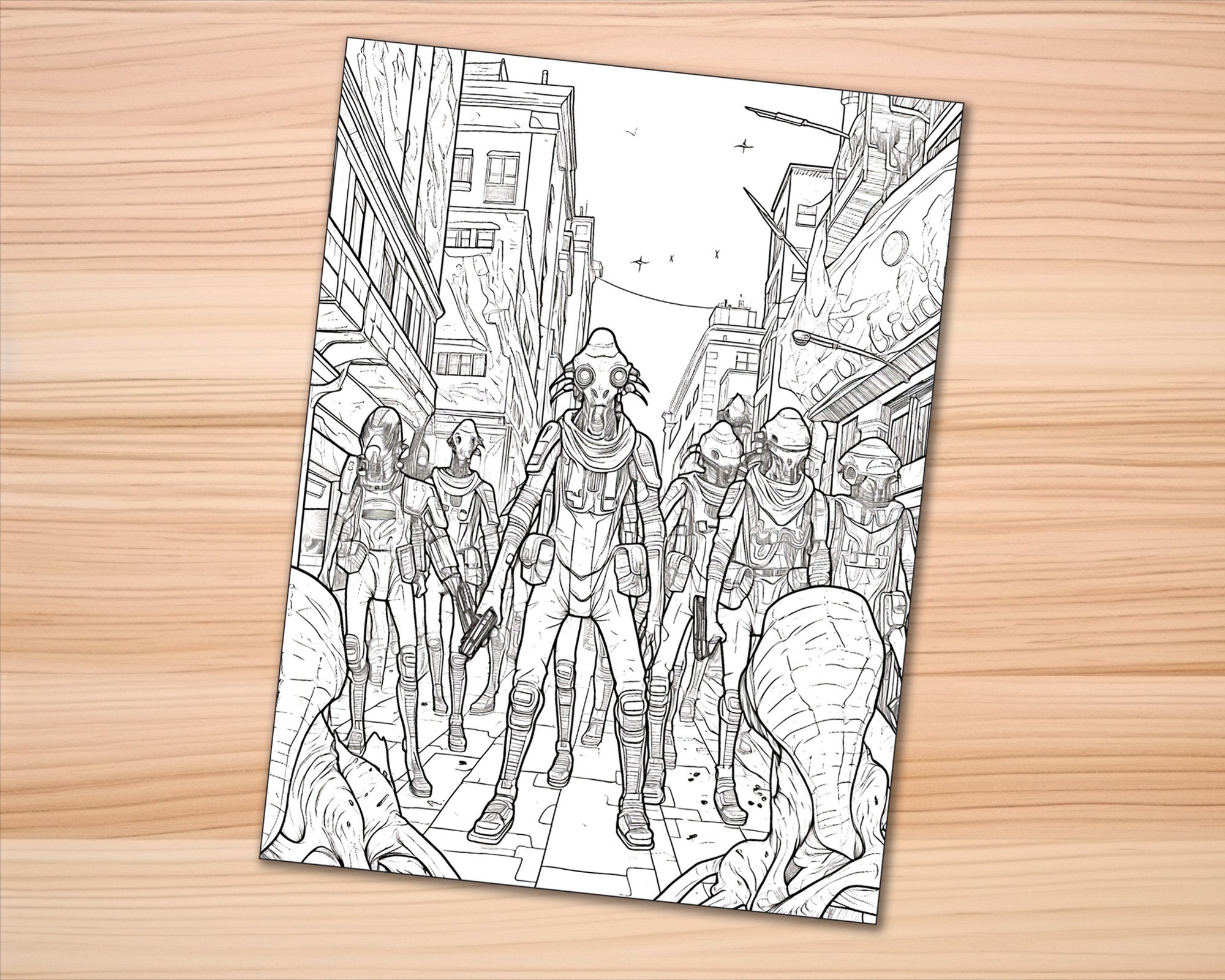 38 Alien Worlds Coloring Pages for Adults Amazing Adult - Etsy