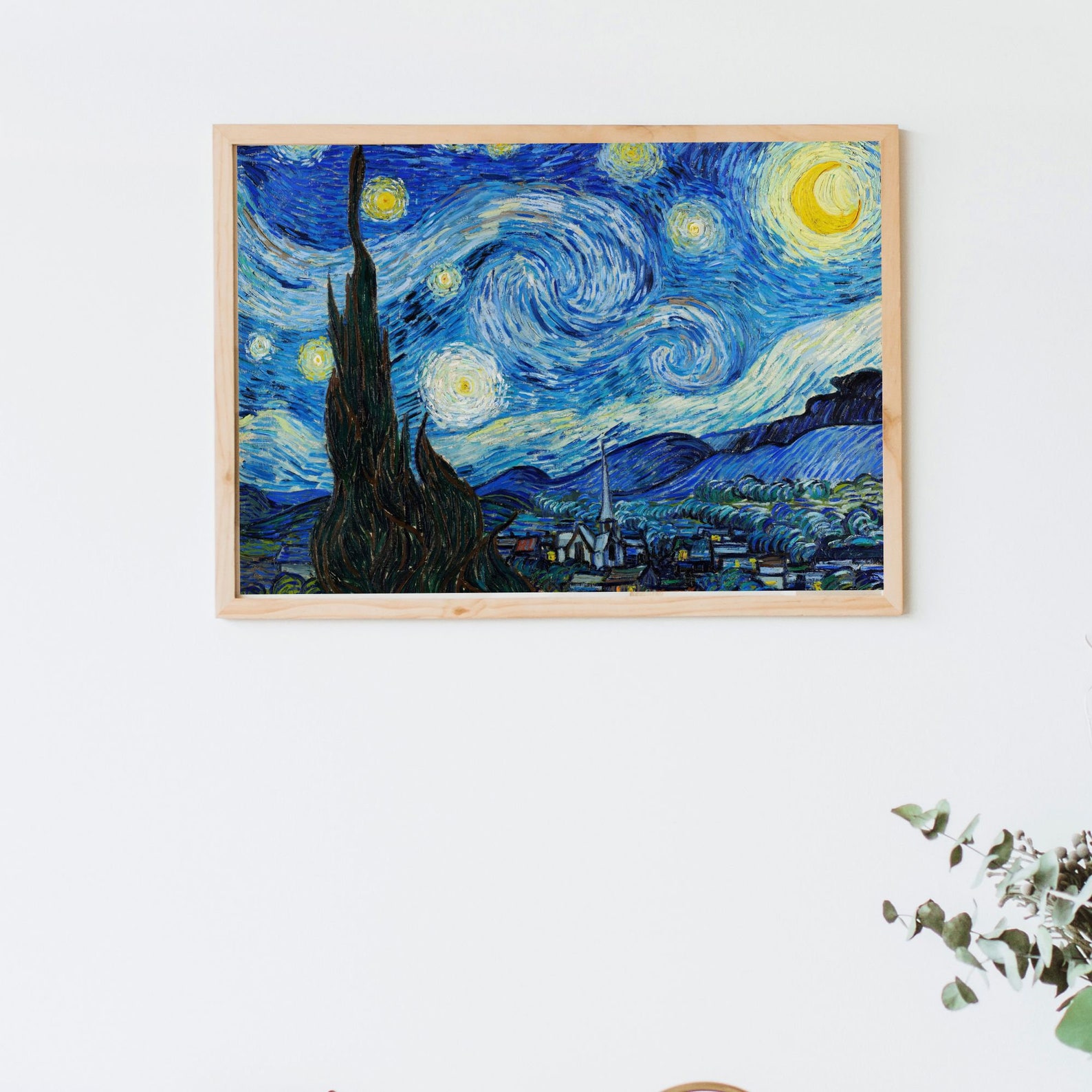Starry Night Vincent Van Gogh Printable Art Vintage Starry - Etsy