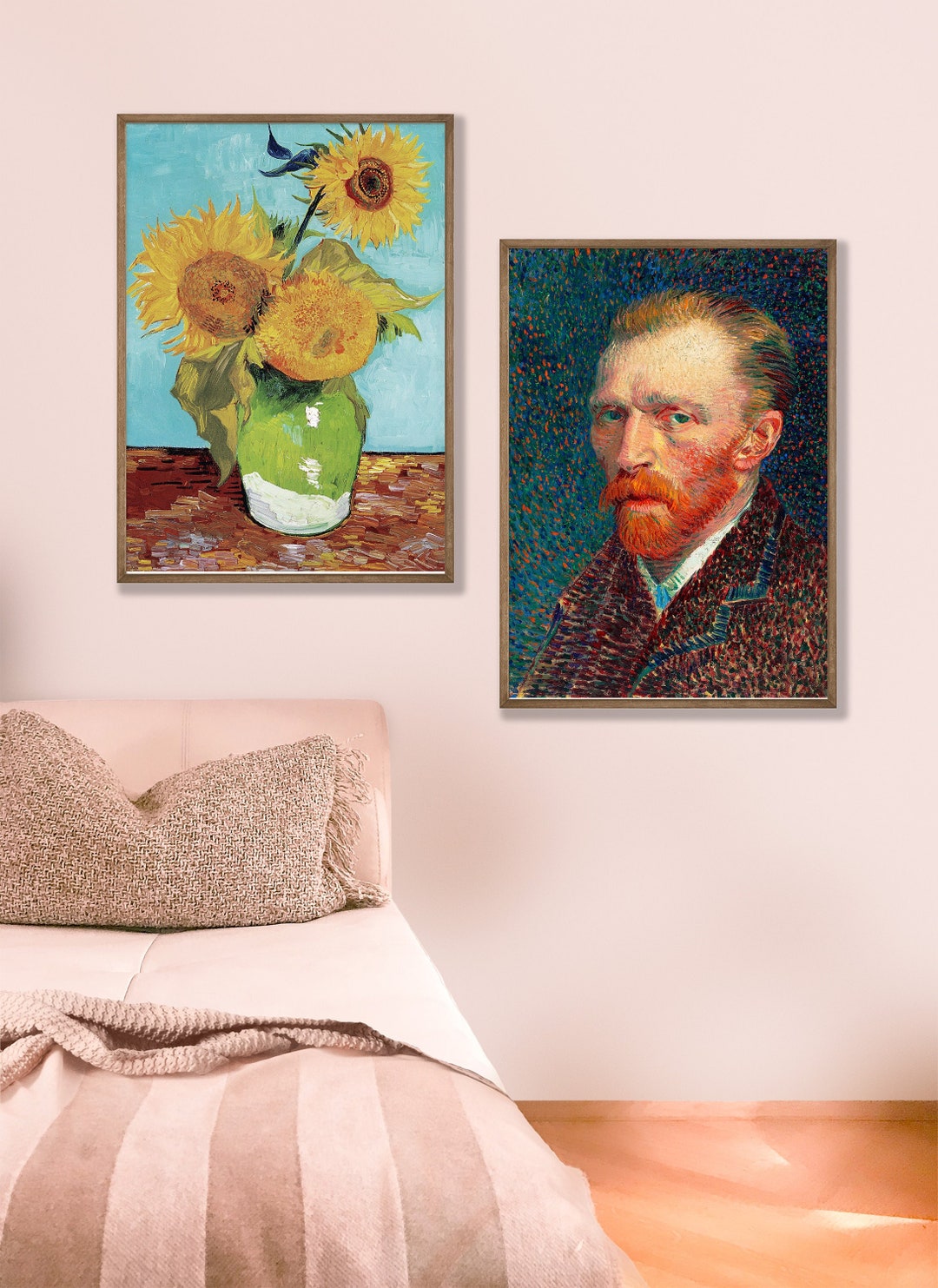 Set of 2 Van Gogh Printable Art, Van Gogh Colorful Vintage Art Print ...