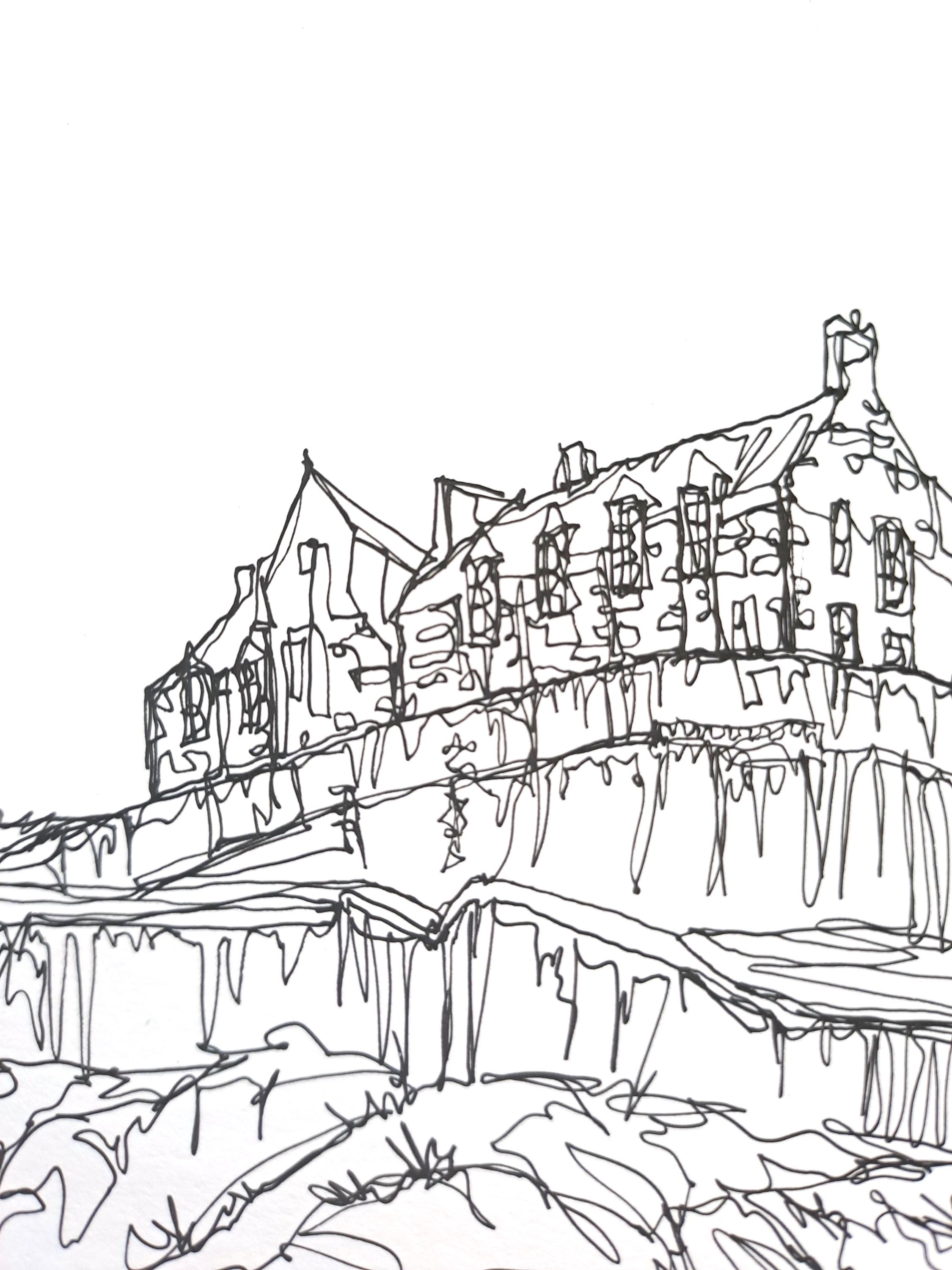 Edinburgh Castle, One-continuous-line Drawing - Etsy