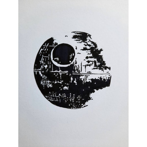 Death Star Drawing - Etsy