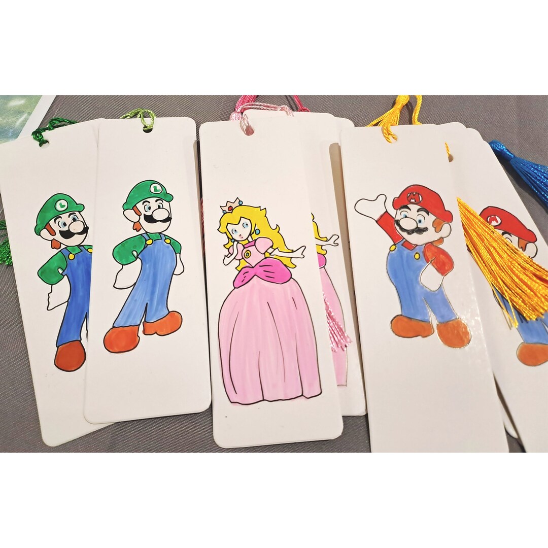 MARIO BOOKMARKS X3 - Etsy