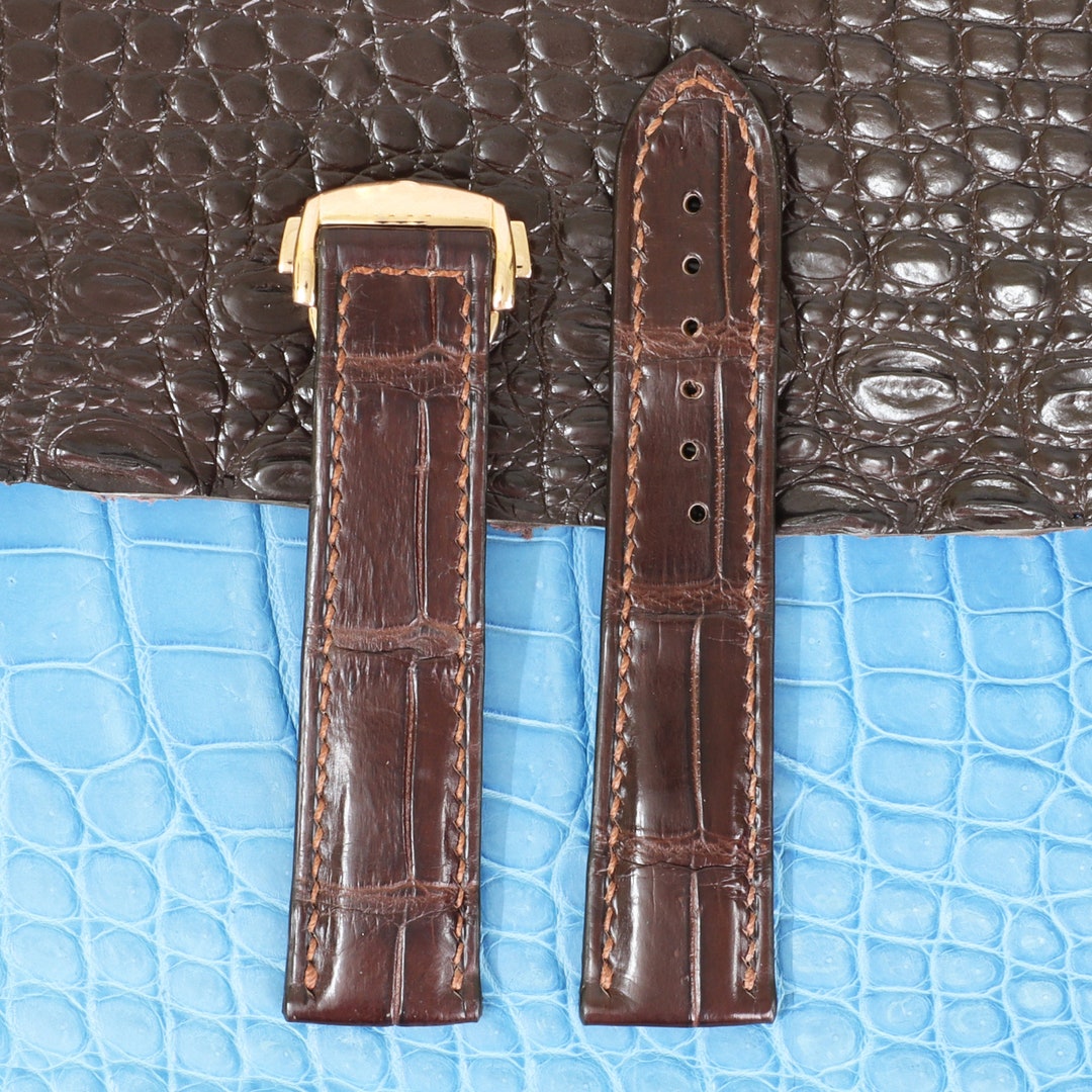 Replacement Watch Strap Alligator, Used With Foldover Clasp Buckle ...
