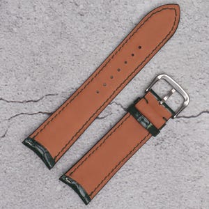 Leather Watch Straps Use Quick Released Spring Bars Alligator ...