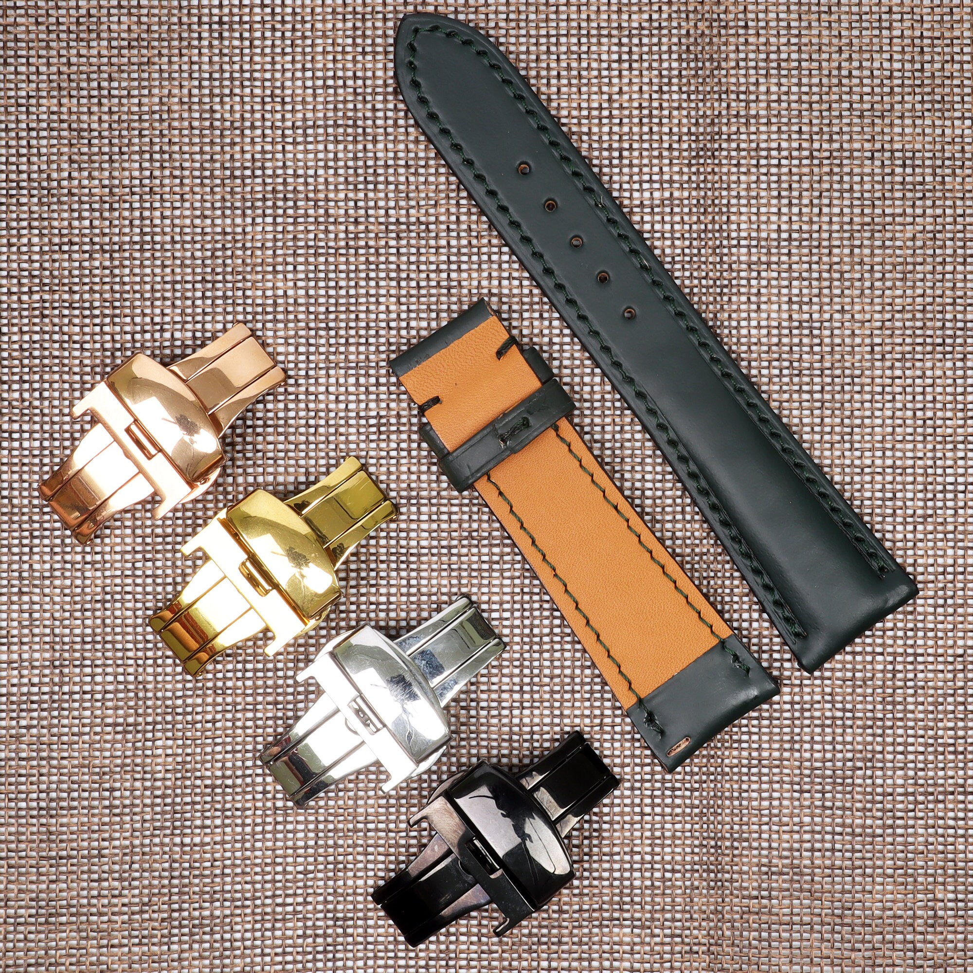 Genuine Shinki Hikaku Shell Cordovan Leather Watch Band Strap ...