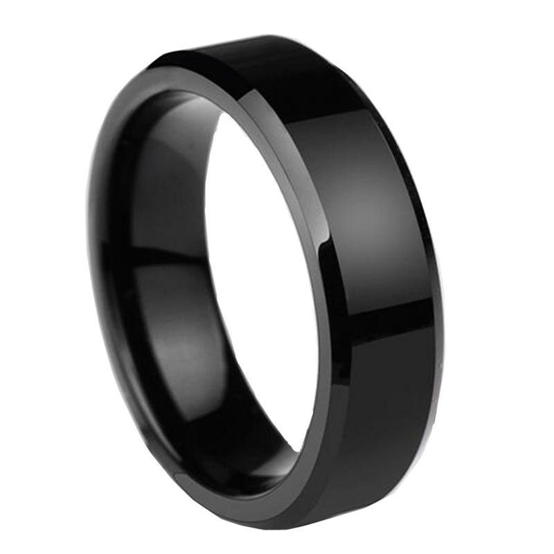 Stainless Steel Black Ring for Men and Women Unisex Black Band Ring ...
