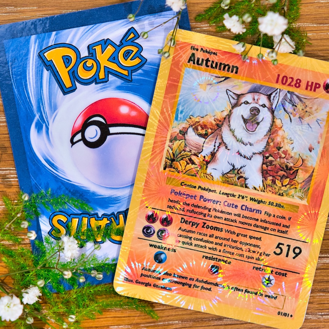 Custom Pokepet Portrait Holographic Card - Etsy