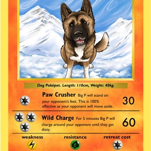 Custom Pokepet Portrait Holographic Card - Etsy