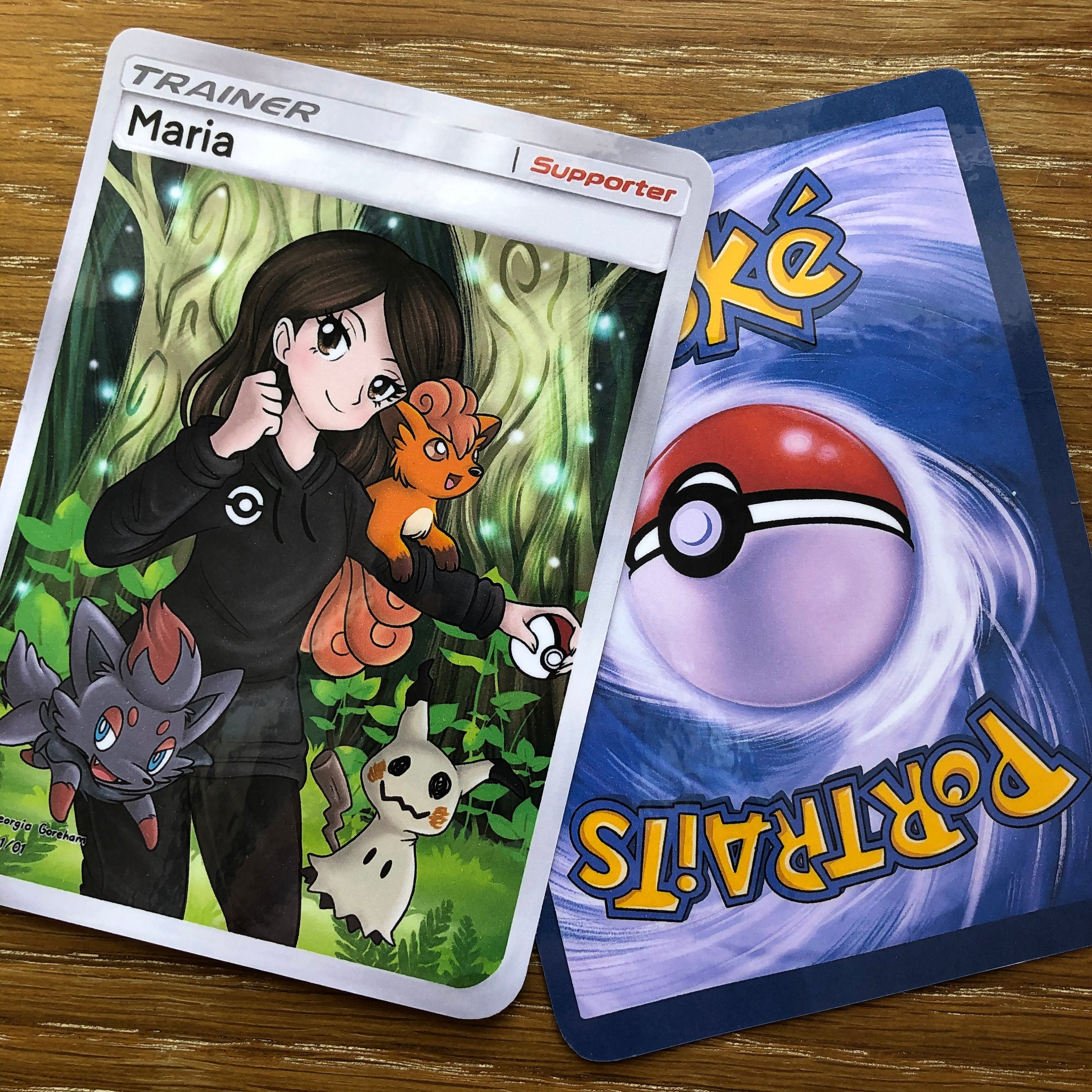 Custom Pokemon Trainer Holographic Full Art Cards | Etsy