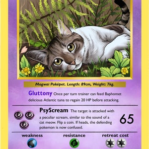 Custom Pokepet Portrait Holographic Card - Etsy