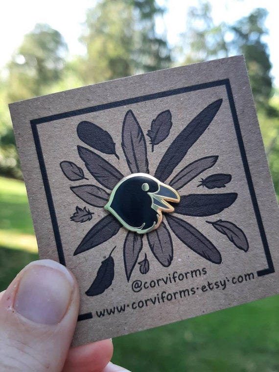 Crow Single Minipins Black Variant - Etsy UK