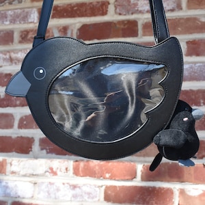 Crow Ita Bag Black Crossbody Purse - Etsy