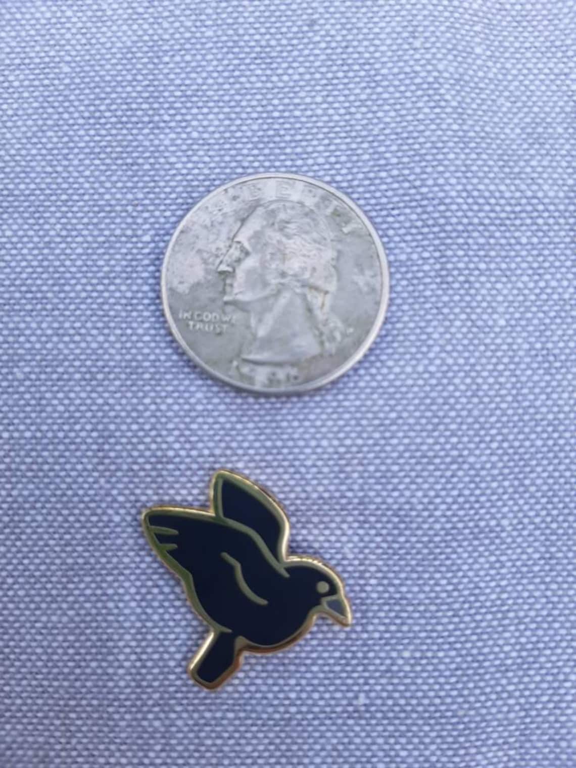 Tiny Crow Pins Set of 7 - Etsy