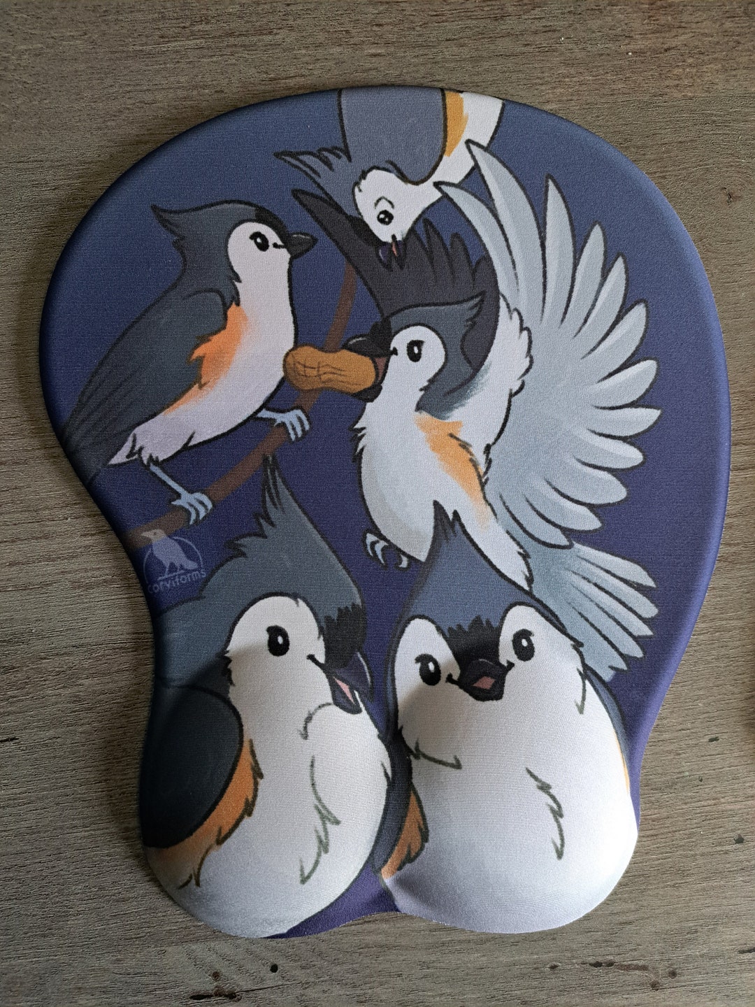 Titmouse Mousepad - Ergonomic Squishy Bird Mousepad - Etsy