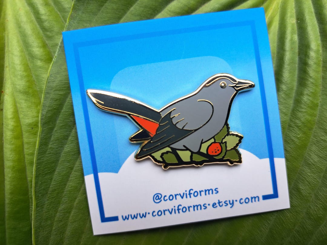 Catbird X Wild Strawberry Enamel Pin Songbird - Etsy