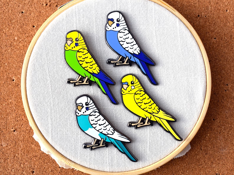 Budgie Hard Enamel Pin Parakeet Budgerigar - Etsy