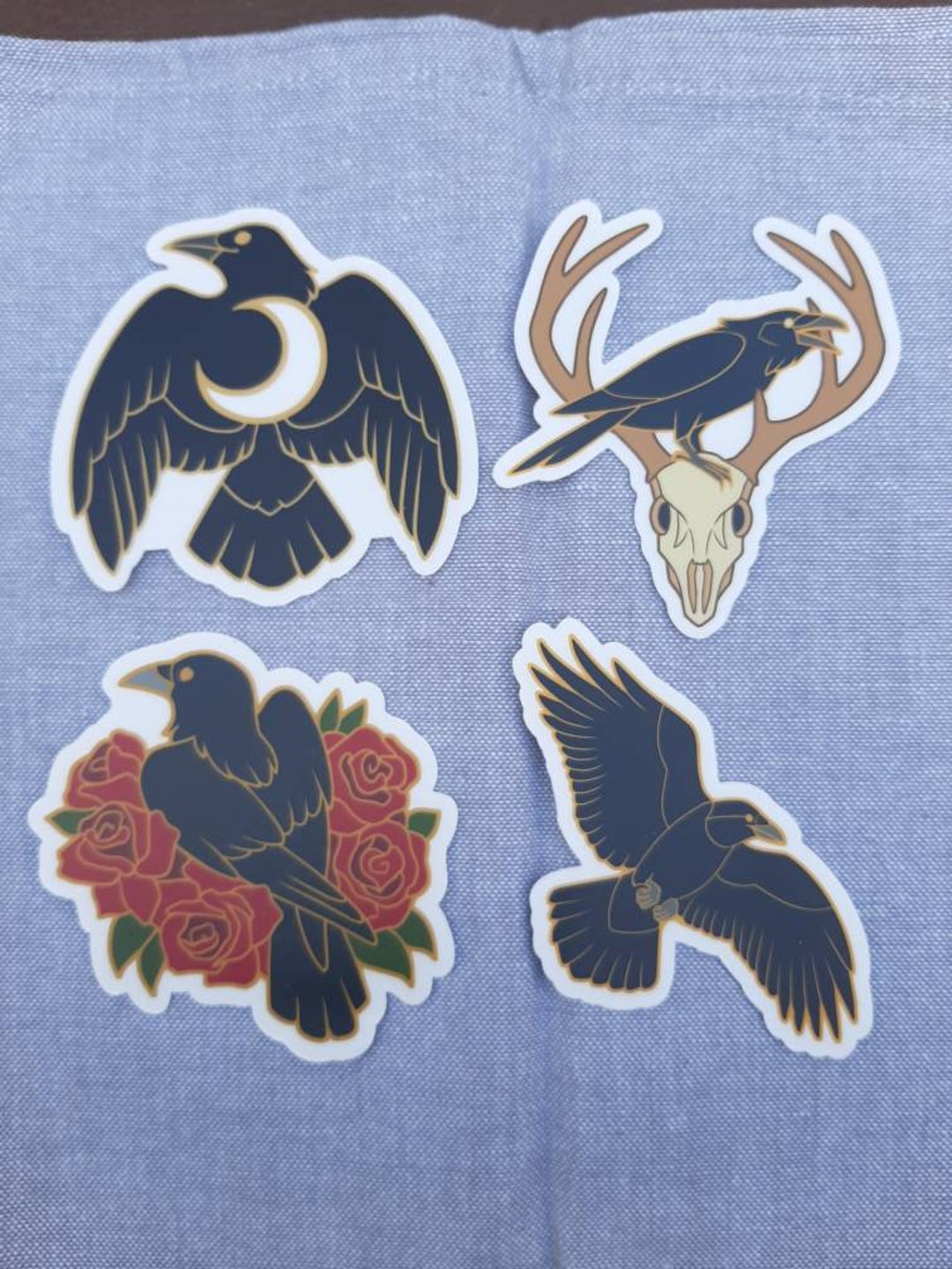 Crow & Raven Stickers - Black Variants - Etsy