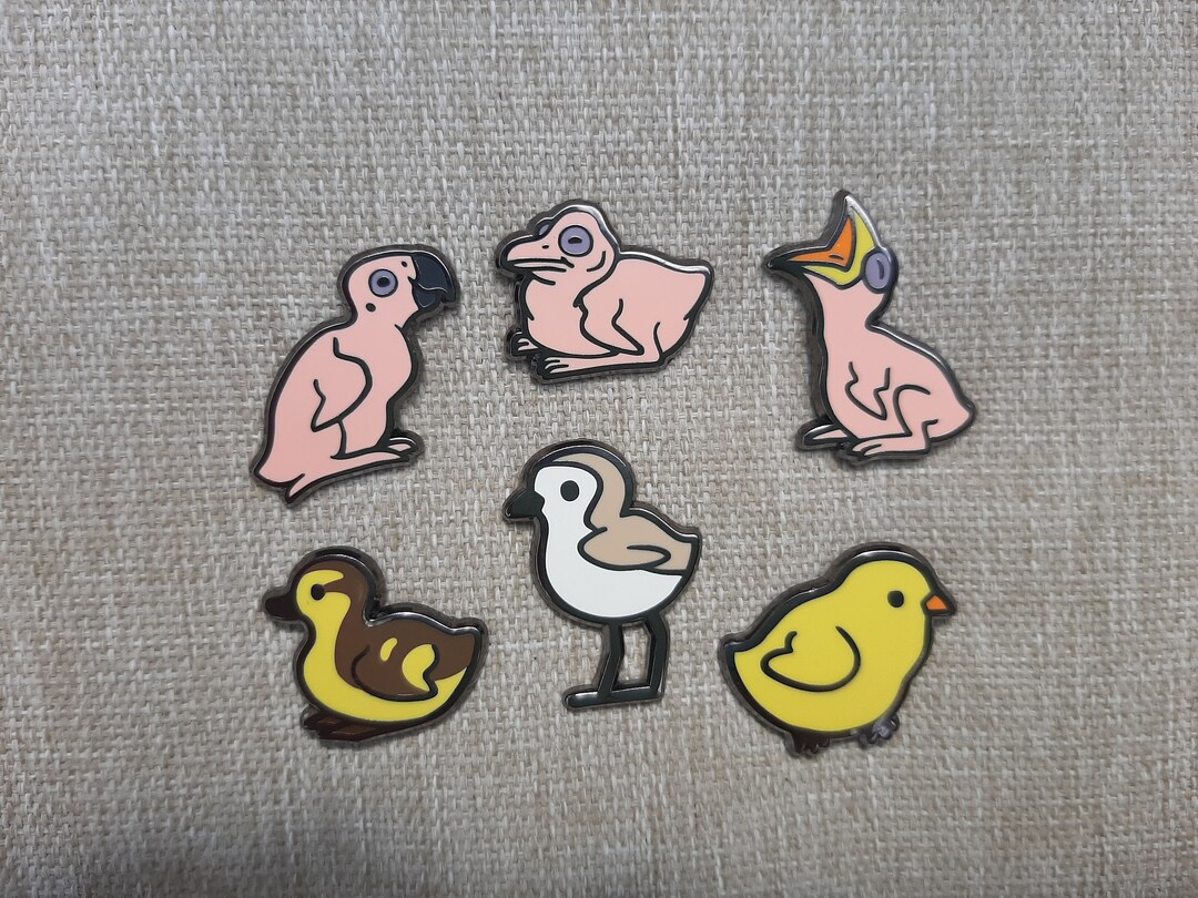 Baby Bird Mini Hard Enamel Pins Sets or Individuals Duckling Chick ...