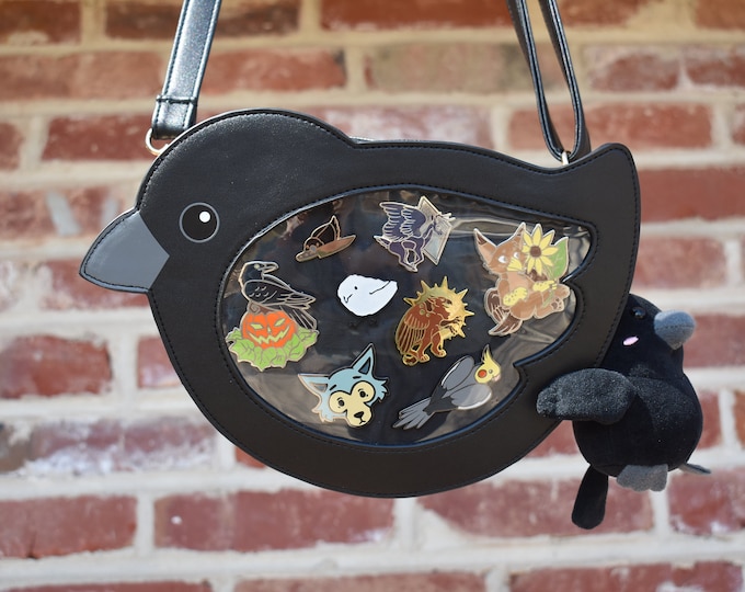 Crow Ita Bag Black Crossbody Purse - Etsy