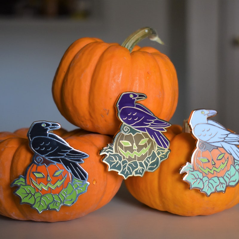 Raven Enamel Pin - Etsy