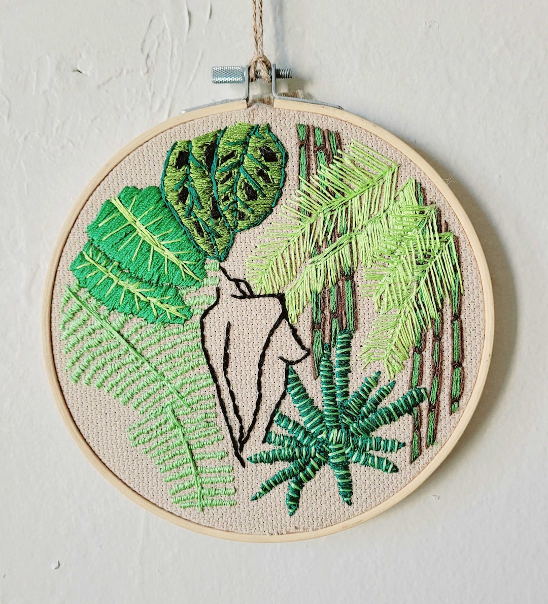 Jungle Figure Embroidery - Etsy